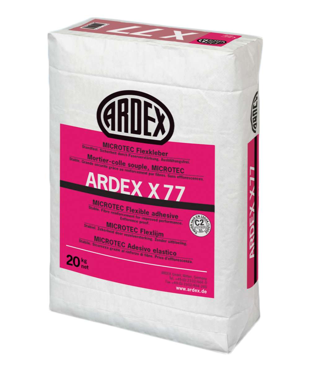 ARDEX X 77 HARMAA KIINNITYSLAASTI 20KG - Heinolan Levy Ja Lista